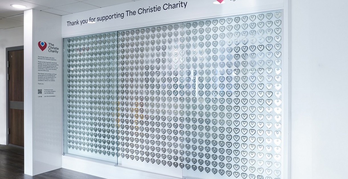 The Christie Charity Recognition Wall